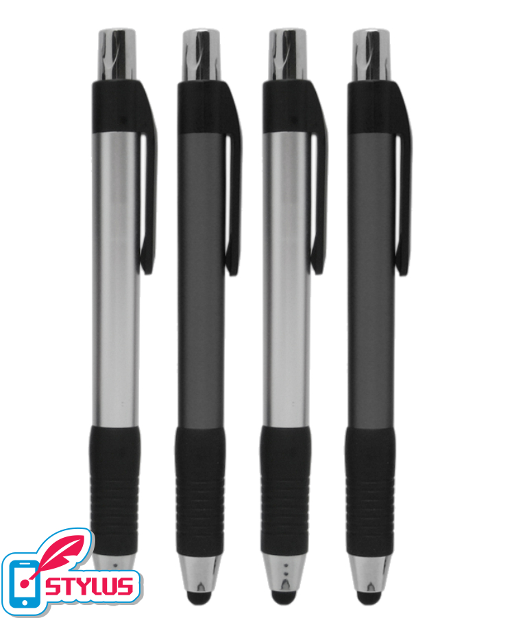 Item # 743 - Union Printed - Straight - Stylus Clicker Pen with Rubber ...